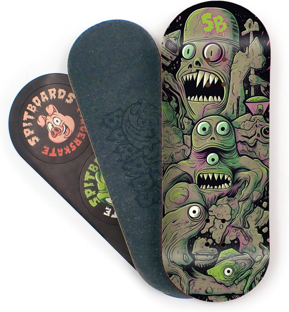 34mm Fingerboard Deck - Real Wood (5-Layers) Classic Popsicle Street S ...