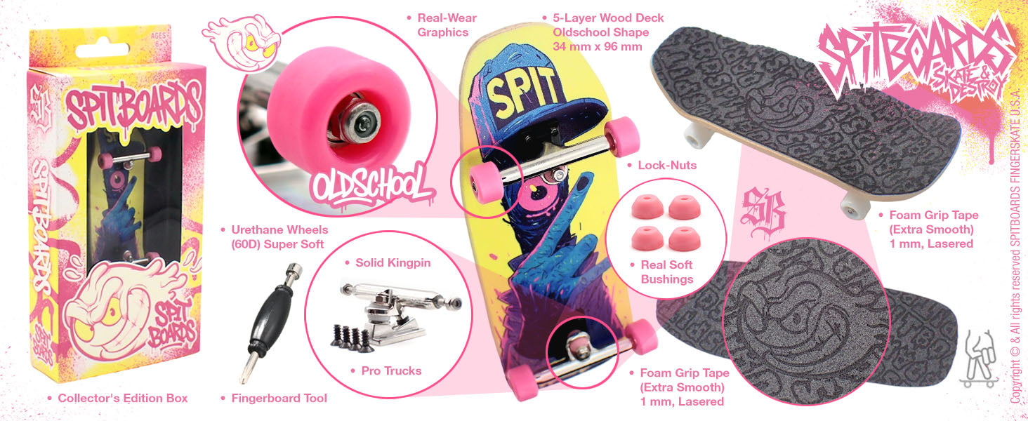 Spitboards Fingerskate, Best Real Wood Pro Fingerboards ready to roll ...